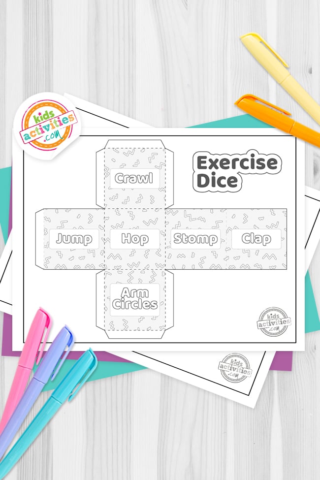 Gross Motor Skills for Preschoolers: Exercising Dice Kids Activities Blog