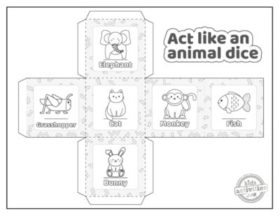 Gross Motor Skills for Preschoolers: Exercising Dice Kids Activities Blog