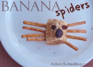 Spider Snack {Healthy and a Little Silly} Food Art Kids Activities Blog