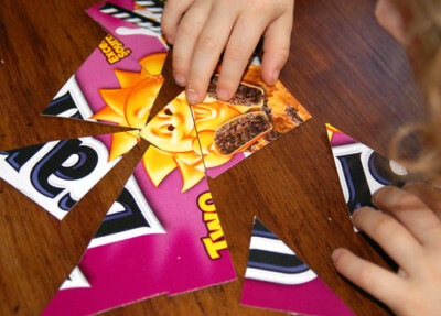 Make Your Own Cereal Box Puzzles