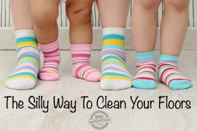 Sock Mopping: Exercise and Clean at the Same Time Kids Activities Blog
