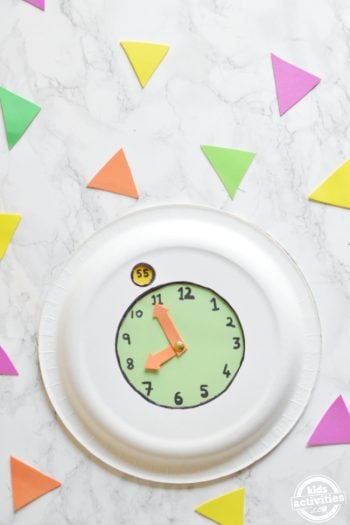 DIY Paper Plate Clock Craft for Kids Learning How to Tell Time |Kids ...
