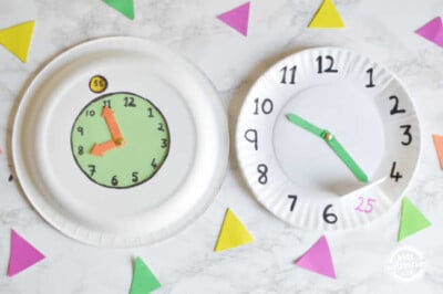 DIY Paper Plate Clock Craft for Kids Learning How to Tell Time |Kids ...