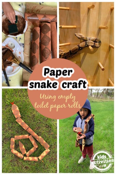 Easy Paper Snake Craft Using Empty Toilet Paper Rolls | Kids Activities ...