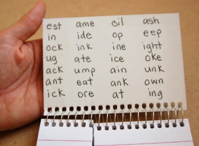 Word Families Flip Chart Kids Activities Blog