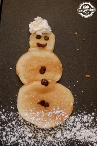 Snowman Pancakes Recipe | Kids Activities Blog