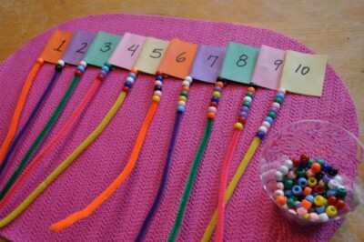 Preschool Math with Beads Activity | Kids Activities Blog