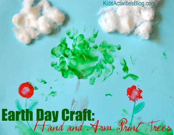 Earth Day Craft: Hand and Arm Print Trees