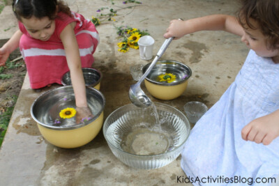 Water Bead and Flower Sensory Tub Kids Activities Blog