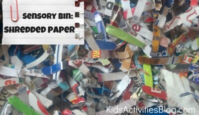 Sensory Bin: Shredded Paper Kids Activities Blog