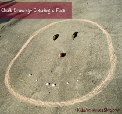 Chalk Drawings - Creating a Face Kids Activities Blog