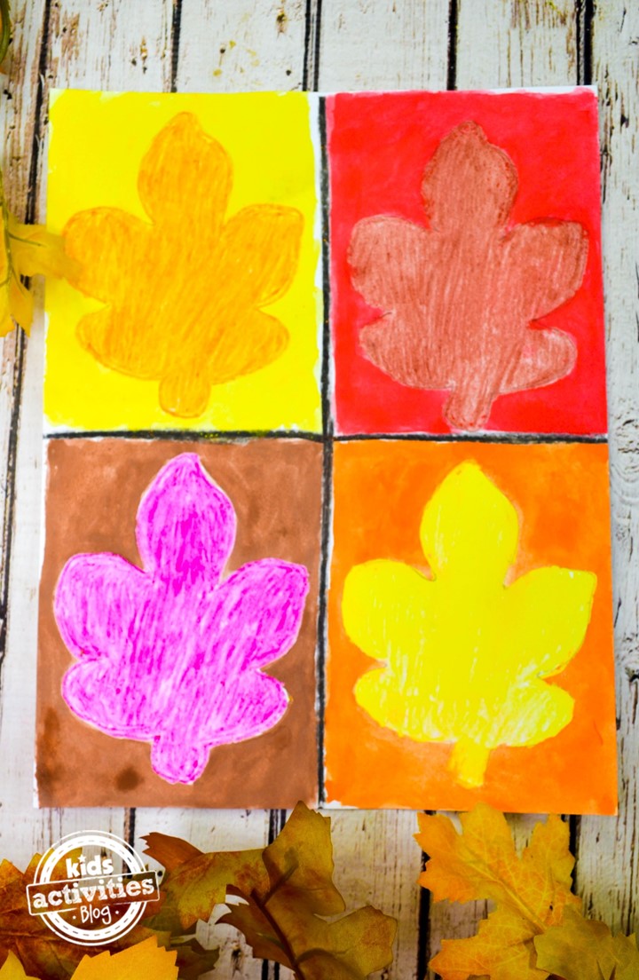 Colorful Warhol Inspired Fall Leaf Art Project For Kids | Kids ...