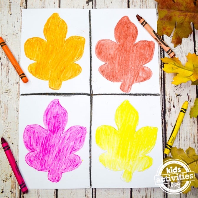 Colorful Warhol Inspired Fall Leaf Art Project For Kids | Kids ...
