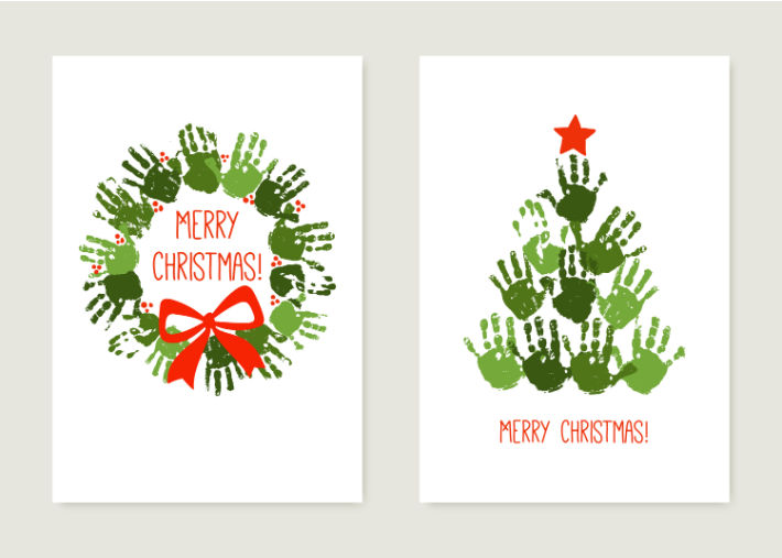 Make Handprint Christmas Tree Wreath With The Family Kids Activities Make Handprint Christmas Tree Wreath With The Family Kids Activities