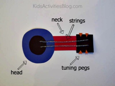 Paper Craft: Make a Banjo {Learn About Instruments} Kids Activities Blog