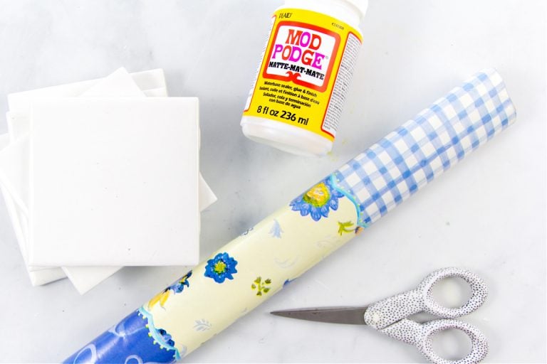 Tile Craft Idea: Make Coasters Using Gift Wrap • Kids Activities Blog