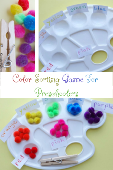 Simple Color Sorting Game for Preschoolers | Kids Activities Blog