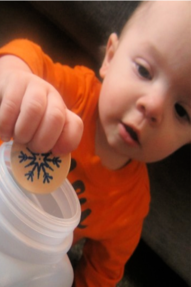 DIY Toy for Baby: {Noisy} Snowflake Game | Kids Activities Blog