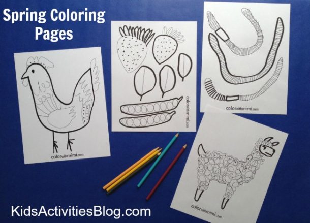 Spring Coloring Pages {Art to Color} Kids Activities Blog