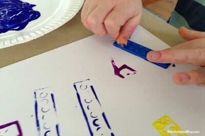 Lego Art: Colorful Lego Printing {Artistic Lego Activity}