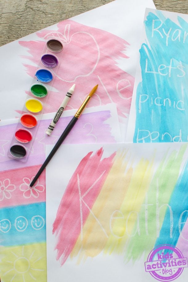 Fun Watercolor Resist Art Idea Using Crayons | Kids Activities Blog