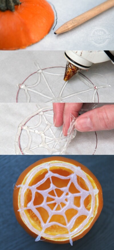 Spooky Cute Spider Web Pumpkin Craft |Kids Activities Blog