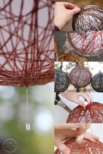 Sugar String Pumpkin Craft Kids Can Make | Kids Activities Blog