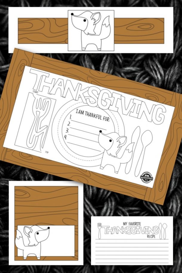 17 Thanksgiving Placemats Crafts Kids Can Make | Kids Activities Blog
