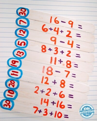 DIY Math Puzzlers: Popsicle Stick Math Game | Kids Activities Blog