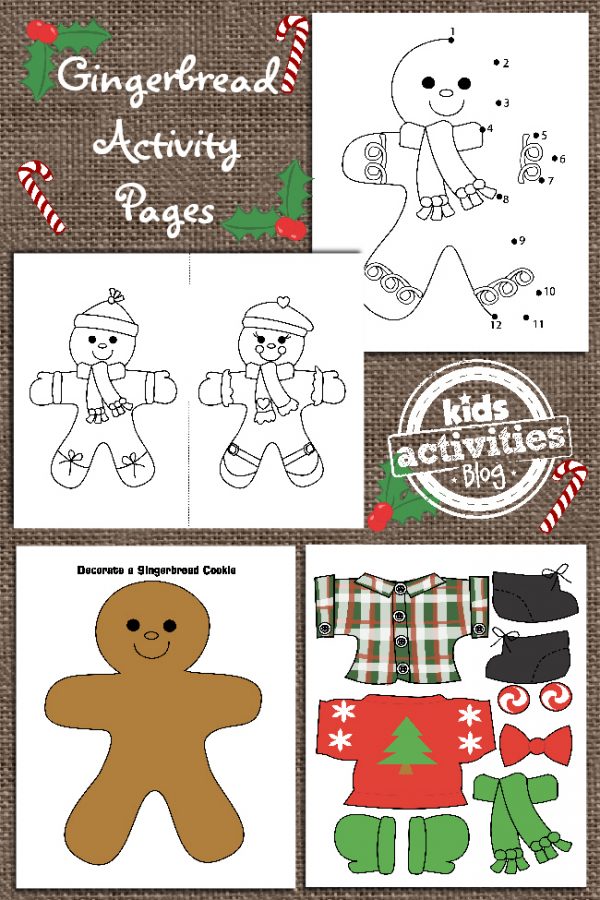 Fun & Festive Gingerbread Man Printable Activity Pages for Kids | Kids ...