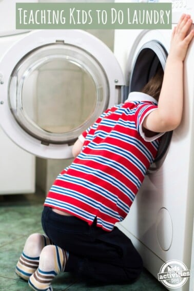Kids Doing Laundry #30DayMom Kids Activities Blog