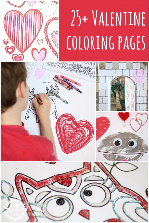 25 Valentine Coloring Pages for Kids - Print & Play! Kids Activities Blog