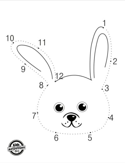 Easy Bunny Coloring Pages & Simple Bunny Dot-to-Dot Worksheets | Kids ...