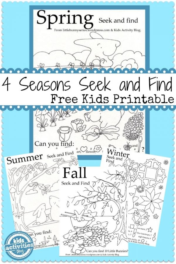 Free Printable 4 Seasons Seek and Finds Game Kids Activities Blog