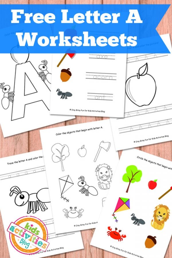 Free Letter A Worksheets for Preschool & Kindergarten | Kids Activities ...