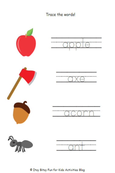 Free Letter A Worksheets for Preschool & Kindergarten | Kids Activities ...