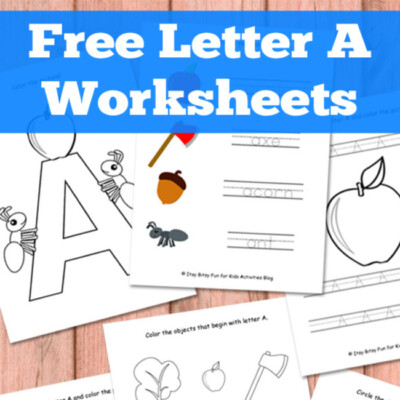 Free Letter A Worksheets for Preschool & Kindergarten | Kids Activities ...