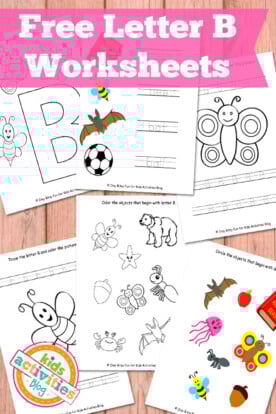 Free Letter B Worksheets for Preschool & Kindergarten | Kids Activities ...
