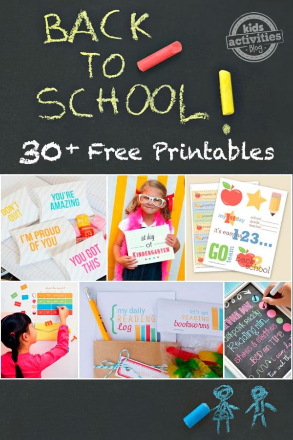 37 Free School Themed Printables to Brighten the Day | Kids Activities Blog