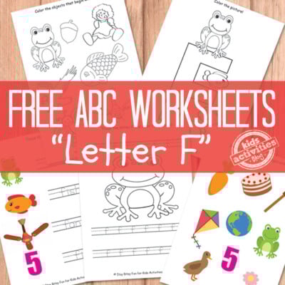 Free Letter F Worksheets For Preschool & Kindergarten | Kids Activities ...
