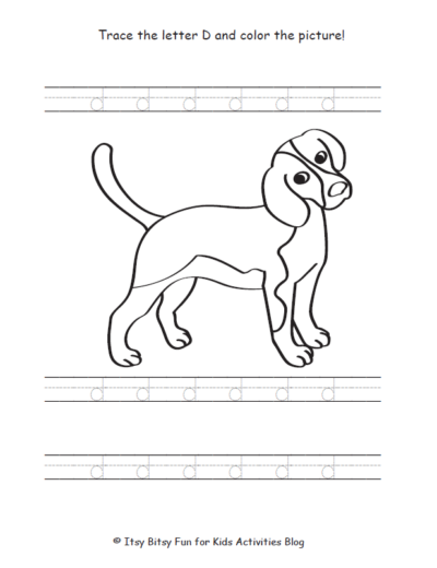 Free Letter D Worksheets For Preschool & Kindergarten | Kids Activities ...