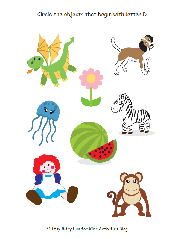 Free Letter D Worksheets For Preschool & Kindergarten | Kids Activities ...