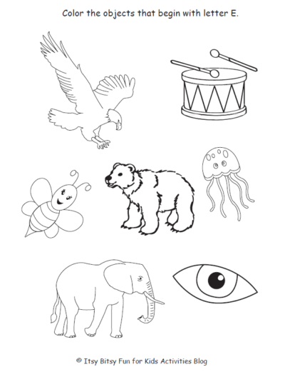 Free Letter E Worksheets For Preschool & Kindergarten | Kids Activities ...
