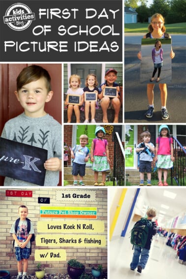 15 Ideas for Adorable First Day of School Pictures | Kids Activities Blog