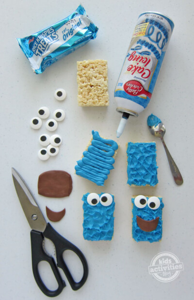 How to Make Cute Cookie Monster Rice Krispie Treats Kids Activities Blog