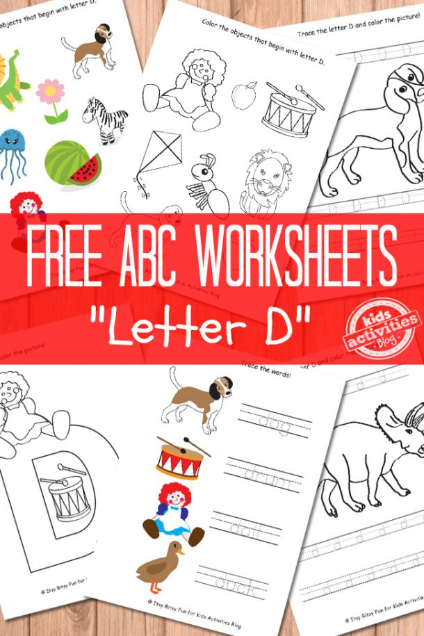 Free Letter D Worksheets For Preschool & Kindergarten – ParentingBest.com