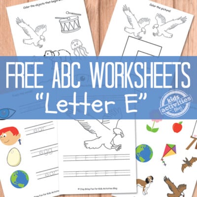Free Letter E Worksheets For Preschool & Kindergarten | Kids Activities ...