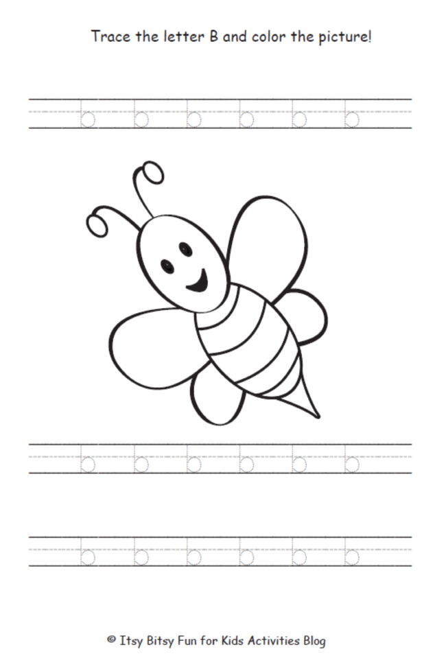 Free Letter B Worksheets for Preschool & Kindergarten | Kids Activities ...
