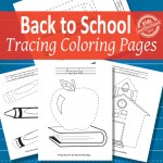Free Printable Tracing Pages for Kids with School Theme | Kids ...