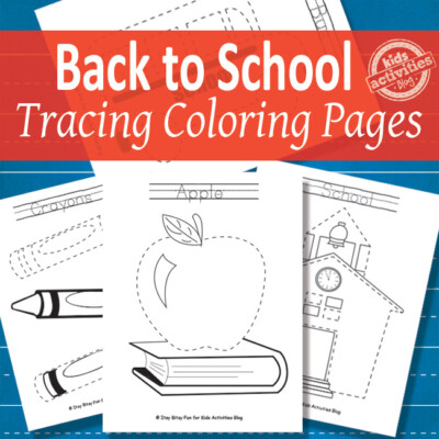 Free Printable Tracing Pages for Kids with School Theme | Kids ...